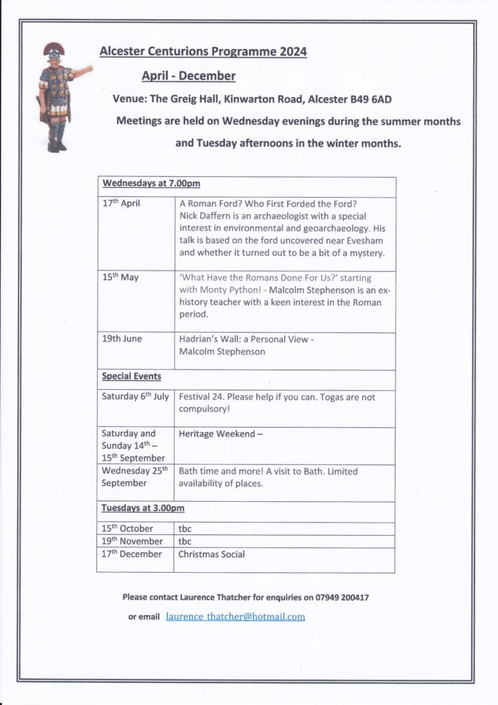 Events - Roman Alcester Museum